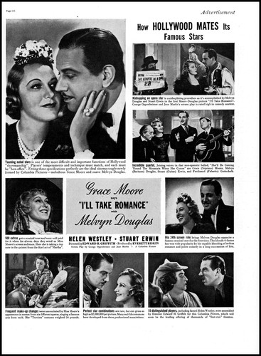 1937 Grace Moore-Melvyn Douglas I'll Take Romance movie release print ...