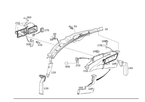 Mercedes Benz Genuine C350 C300 C63 AMG C250 2008-2015 Front Air Duct ...
