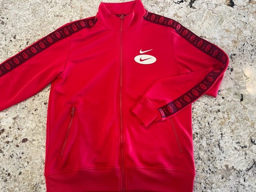 Nike Mens Full Zip Jacket Size Medium Move to Zero Red Double Logo ...