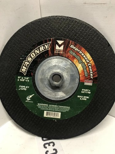 7PCS~MERCER FAST AGGRESSIVE Masonry Grinding Disc,9”X 1/4”X 5/8"Max ...