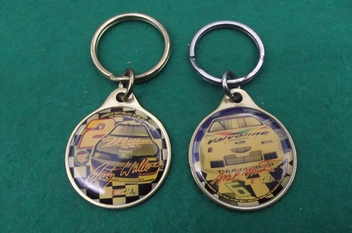 2 Vintage Keychains Mark Martin/Valvoline- Rusty Wallace/MillerBeer ...