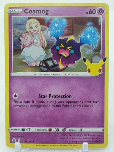 Cosmog 13/25 Holo Rare 25th Anniversary Celebrations Pokemon TCG Near ...