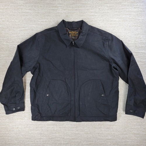 Filson Ranger Crewman Jacket Mens XXL Black Night Dry Wax Utility Work ...