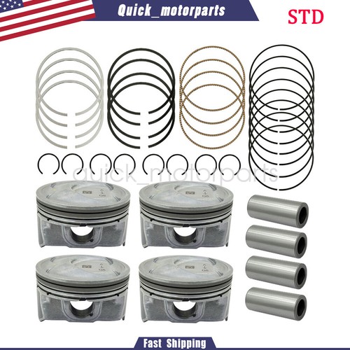 STD Engine Piston & Pin & Snap Ring Kit For 10-19 Hyundai Sonata Kia ...