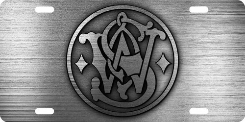 Smith & Wesson Firearms Gun License Plate Aluminum Gift Car Tag Truck ...