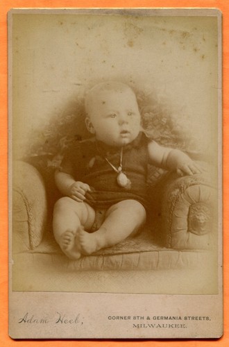 Milwaukee WI, Portrait of a Baby, by Heeb, circa 1880s | eBay