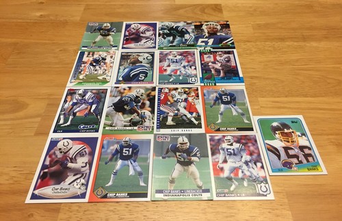 CHIP BANKS LOT OF 17 FOOTBALL CARDS INDIANAPOLIS COLTS CHARGERS ...