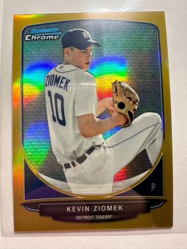 K54,453 - 2013 Bowman Chrome Mini Gold Refractors #105 Kevin Ziomek ...