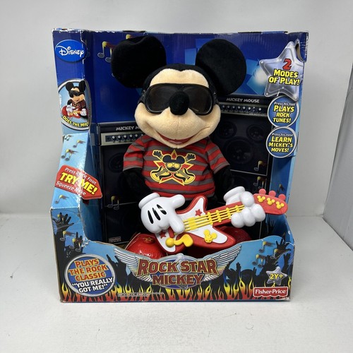 Fisher Disney Rock Star Mickey Mouse Plush Interactive Sings Age 2 for ...