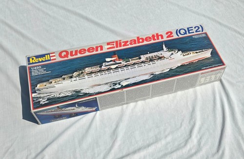 Revell - Queen Elizabeth 2 (QE2) Gray Hull - 1/450 Scale - 1983 | eBay