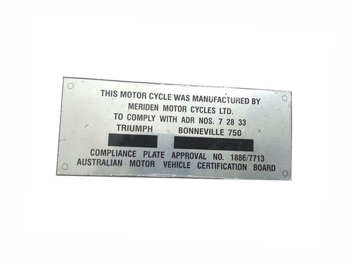 5X TRIUMPH DATA PLATE RESTORE FRAME TIGER THUNDERBIRD BONNEVILLE | eBay