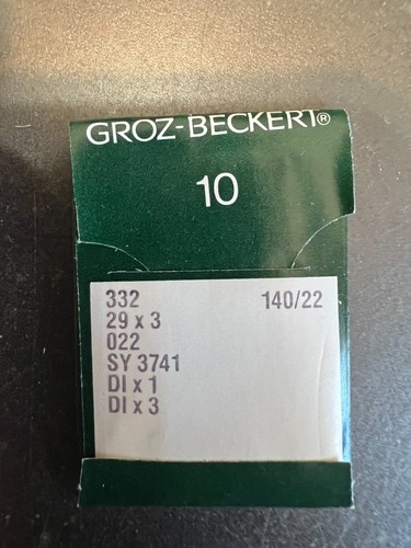 50 GROZ-BECKERT 29X3, 332, DIx3 SIZE #22 NEEDLES FOR Singer 29, 29-4 ...