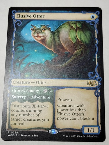 Elusive Otter -Showcase- mtg Wilds of Eldraine Regular Rare WOE 289 NM ...