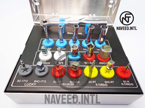 Implant Remover Dental Kit Long Trephine Screw Drivers Drill Wrench 18 ...