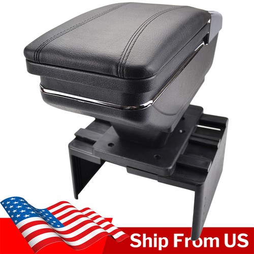 Universal Car Armrest Storage Box Arm Rest Center Console PU Leather | eBay