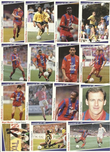 Merlin Shooting Stars 1992 Complete Set Crystal Palace FC x15 | eBay