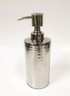 NEW SILVER TEXTURED METAL HAND MADE ROUND SOAP+LOTION DISPENSER | eBay