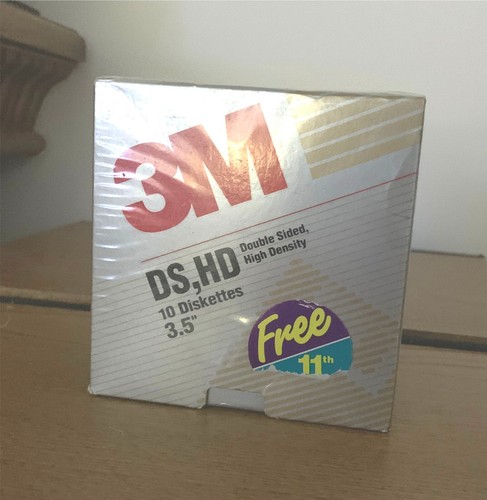 3M High Density DS HD 3.5" Floppy Diskettes - Box of 10 - FREE SHIPPING ...