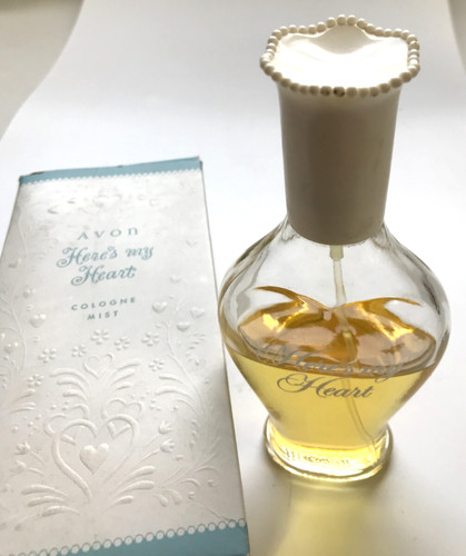 RETRO AVON HERE'S MY HEART COLOGNE MIST COLLECTIBLE BOTTLE BOXED | eBay