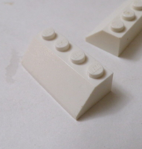 Lego x4 White 2x4 Side Sloped Bricks, 3037 (028-26) | eBay