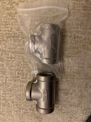 Tee - SS Female Threaded 3 Way Tee T Pipe Fitting NPT 1/2 Inch Thread ...