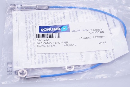 Schunk Iinduktiver Proximity Sensors IN 3-s-m8, Nhs Pnp Closer 301466 ...