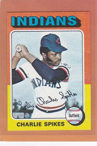 1975 TOPPS BASEBALL MINI CHARLIE SPIKES #135 INDIANS EXMT *88887 | eBay