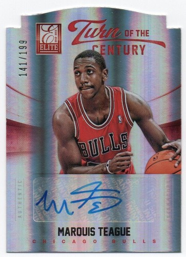 2012-13 Elite Turn of the Century Autographs #99 Marquis Teague Auto ...