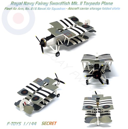 F-toys 1/144 SP: Royal Navy Fairey Swordfish Mk. II Torpedo Plane ...