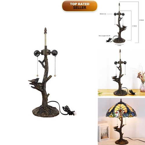 TCODTPOL Table Lamp Base 7x23in for 12-18in Tiffany Shade Dark Bronze ...