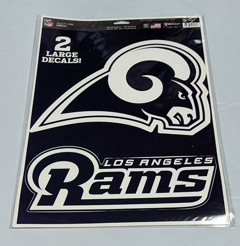 Los Angeles Rams Multi Use 2 Decals Stickers Cling Sheet Measures 11" x ...