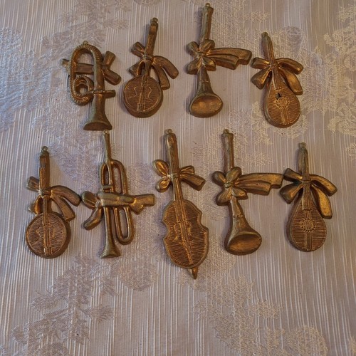 Vintage Plastic Musical Instrument Motif Christmas Ornaments Hong Kong ...