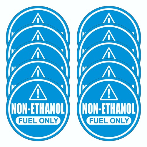 (10) 2-inch NON-ETHANOL FUEL ONLY Round Vinyl Stickers | Gas Decals ...
