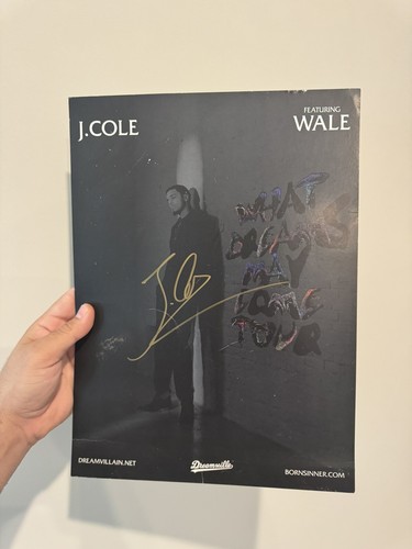 RAPPER J. COLE SIGNED AUTHENTIC 11x14 PHOTO DREAMVILLE FOREST HILLS ...