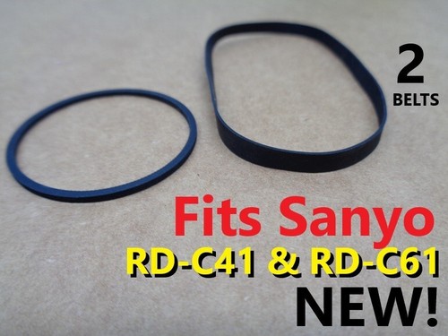 2 PC BELT KIT FITS SANYO RD-C41 AND RD-C61 (LOT OF TWO BELTS) NEW ITEM ...