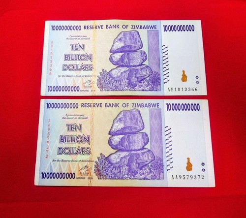 Zimbabwe Dollar 10B Banknotes Set 2, Very Good Condition | eBay