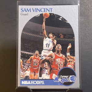 Sam Vincent 1990 Hoops #223 Base (Shows Michael Jordan Wearing #12 ...