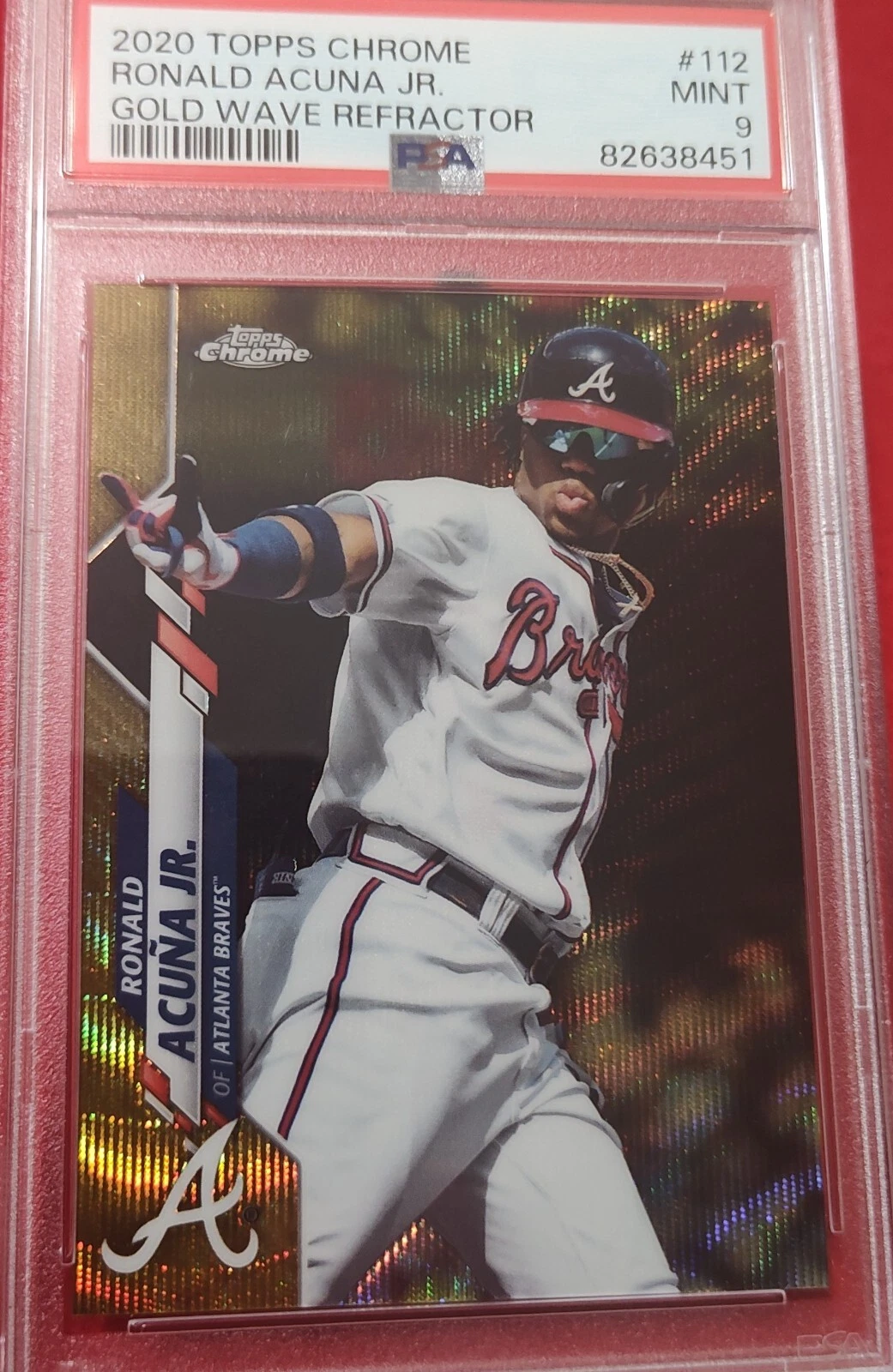 Ronald Acuna Jr. 2020 Topps Chrome #112 Gold Wave Refractor /50 Price ...