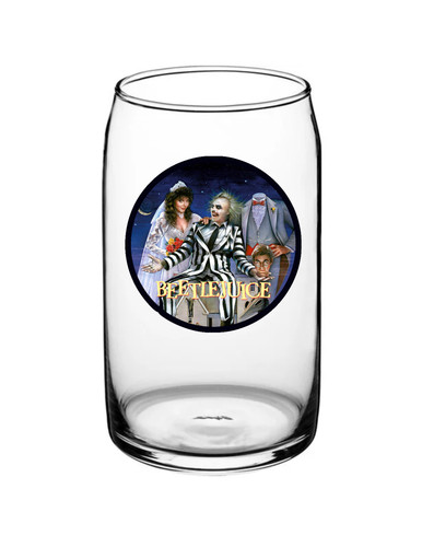 Halloween - Beetlejuice - 16oz Pint Can Beer Glass Barware Seltzer ...
