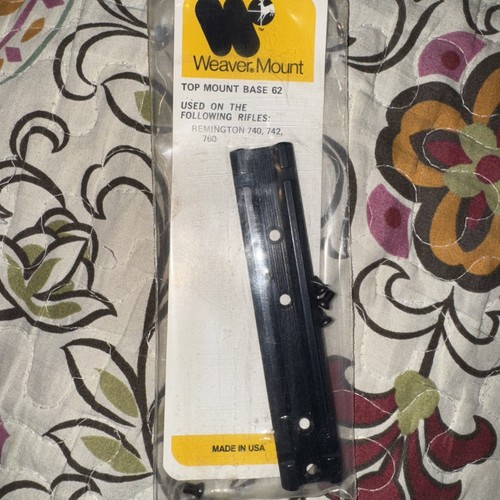 Weaver Detachable Top Scope Mount 1-Piece Base #62 Aluminum Gloss Black ...