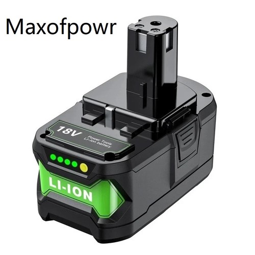 Maxofpowr 9.0Ah 18Volt Battery For RYOBI P108 18V One+ Plus Battery ...