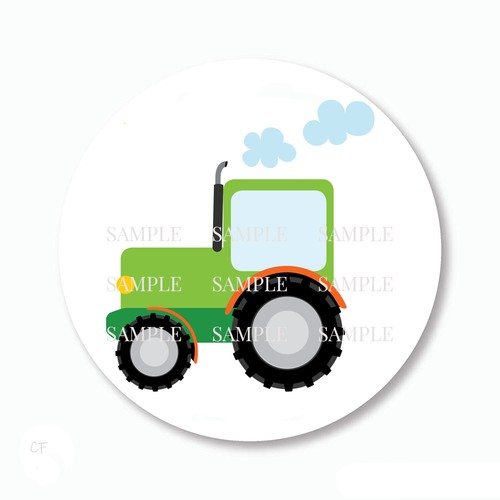 30 Farm Tractor Labels Scrapbook Stickers 1.5" Round Envelope Seals ...