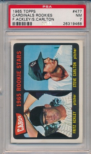 1965 TOPPS #477 STEVE CARLTON ROOKIE - PSA 7 NM (SVSC) | eBay