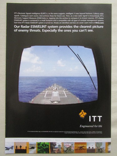 10/2008 PUB ITT RADAR ESM ELINT ELECTRONIC SIGNAL INTELLIGENCE NAVIES ...