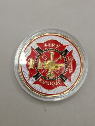 Saint Florian Patron of Firefighter Challenge Coin Fireman Thin Red ...