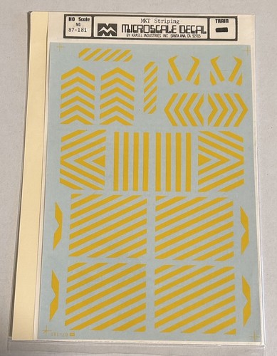 MICROSCALE HO DECAL-MKT DIESEL STRIPING-YELLOW BARRICADE - #87-181 | eBay