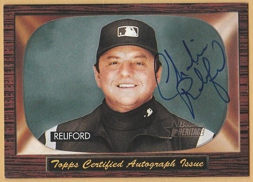 2004 BOWMAN HERITAGE CHARLIE RELIFORD CERTIFIED AUTOGRAPH CARD #SA-CM ...