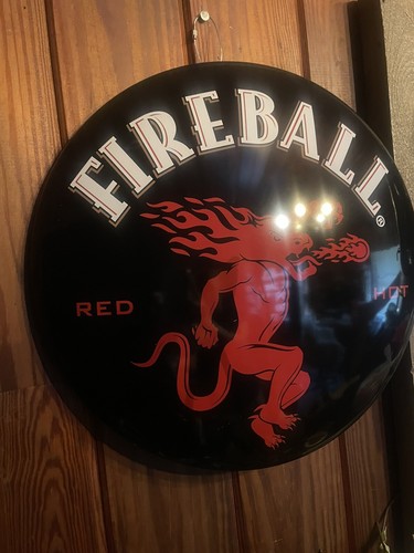 Fireball Whiskey Red Hot 16" Metal Dome Sign | eBay