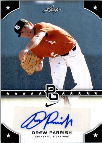 DREW PARRISH 2015 Leaf *PERFECT GAME* Baseball Certified AUTOGRAPH RC ...