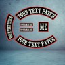 CUSTOM 12" rocker 4 pcs Biker vest Embroidered rockers FULL SET - Sew ...